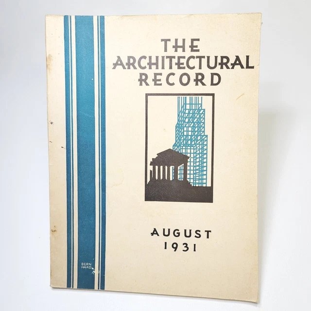 THE ARCHITECTURAL RECORD Magazine "Frank Lloyd Wright" Volume 70 August ...