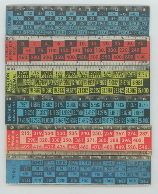 6 ORIGINAL 1960'S Vari-Vue 6 " Pouce Lenticulaire Freestyle Règle EUR ...