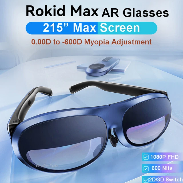 ROKID MAX AR 3D Smart Glasses Micro OLED 215”Max screen 50° Fr Viewing For Phone EUR 445,00 ...