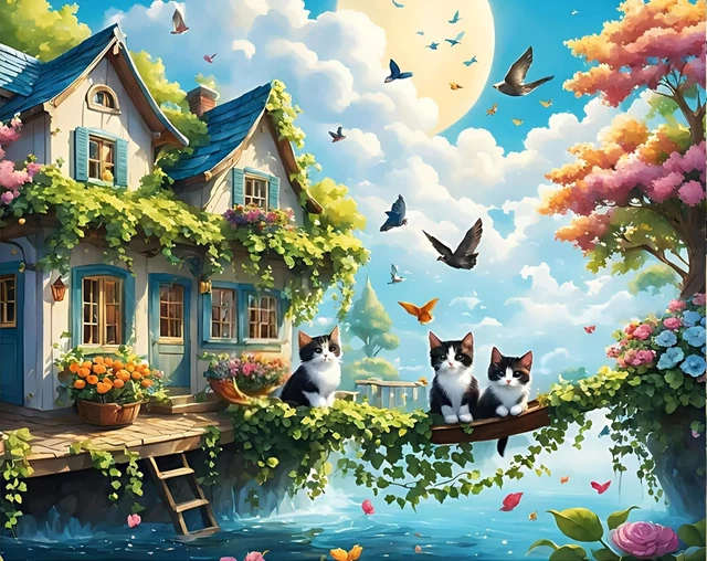 MALEN NACH ZAHLEN Erwachsene Landschaft - Paint by Numbers Kinder - DIY Malen EUR 19,95 ...