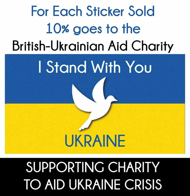 SUPPORTING UKRAINE SUPPORT Ukraine 190gsm PREMIUM Poster Size A0 A1 A2 ...