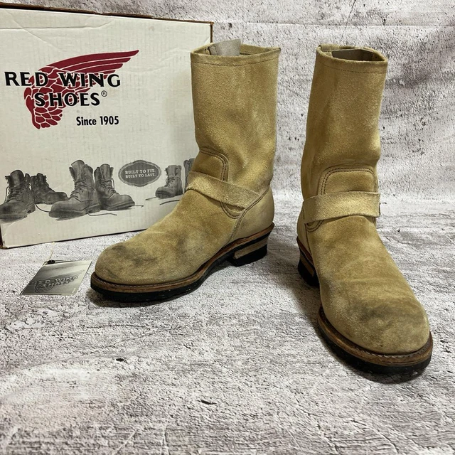 RED WING 8268 PT99 Engineer Boots Camel Beige Suede Suede Buckle Men's ...