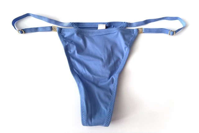 VICTORIAS SECRET ADJUSTABLE String Thong Panty Blue Nwt $14.99 - PicClick
