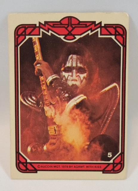 Kiss Army Ace Frehley 1978 Trading Card 20 Vintage Original Aucoin Mgt Guitar 266 Picclick Ca