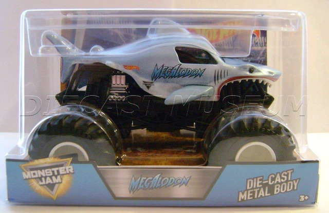 MEGALODON SHARK JAWS 1:24 Scale Big Monster Jam Hot Wheels Diecast 2017 ...