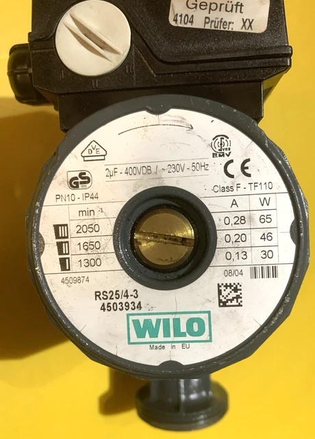 CIRCULATEUR WILO RS 25/4-3 180mm 230Vac DN40 (G1 1/2") EUR 89,00 - PicClick FR