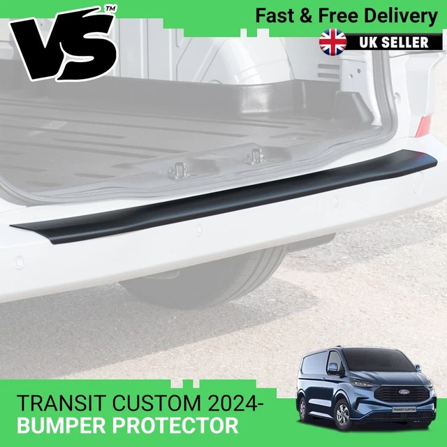 FITS FORD TRANSIT Custom 2024 Rear Bumper Protector Tough Abs Black ...