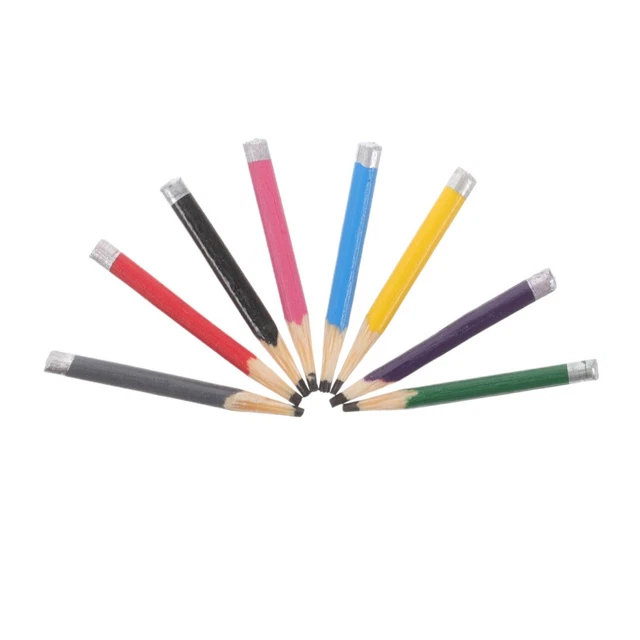 8 PCS MINIATURE Dollhouse Colored Pencils Mini House Pencil Models ...