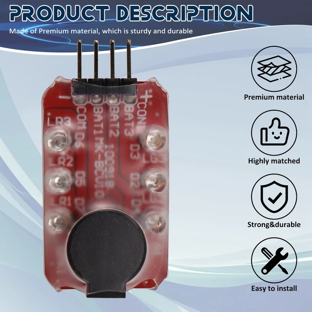 LOUD HAILER LIPO battery voltage alarm display Checker 2-3S LED display ...