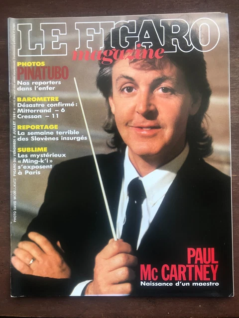 LE FIGARO MAGAZINE PAUL McCARTNEY NATHALIE BAYE PIERRE CARDIN JEAN ...