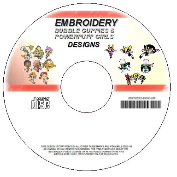 BRODERY DESIGNS POWER PUFF GIRLS & BUBBLE GUPPIES CD POUR BROTHER PES ...