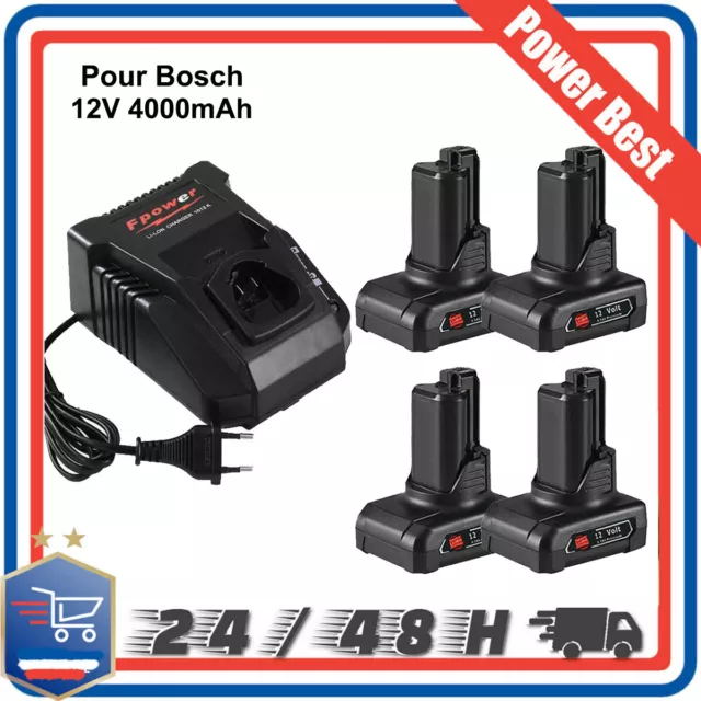 BATTERIE 12V POUR Bosch 4Ah 1600Z0002Y GBA GDR GAS GRO BAT411 BAT420 ...