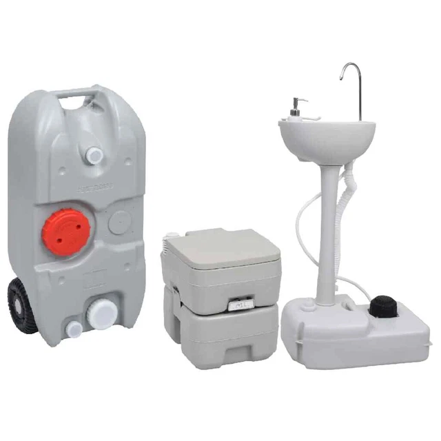 HAND WASH STAND/WATER Tank /WC Toilet Camping Set Portable £496.99 ...