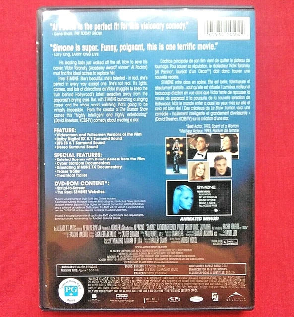 SIMONE - DVD - ( Al Pacino ) - 2003 - Region 1 - Tracked Postage £8.64 ...