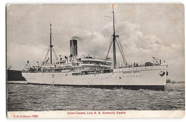 UNION CASTLE LINE SS Grantully Castle ship Christmas Postcard £14.85 ...