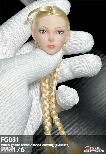 1/6 FIRE GIRL Toys FG081 Cammy White Blonde Hair Girl Head Carved ...