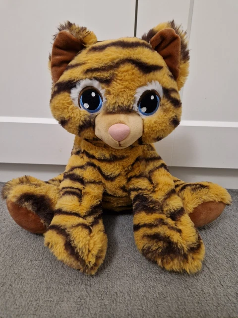 BUILD A BEAR 2016 Baby Tiger Cub Wild Cat Blue Eyes 15" Plush Retired ...