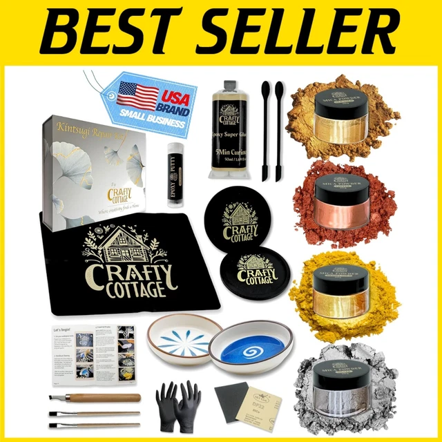 KINTSUGI POTTERY KIT - Japanese Ceramic Gold Repair $135.53 - PicClick CA