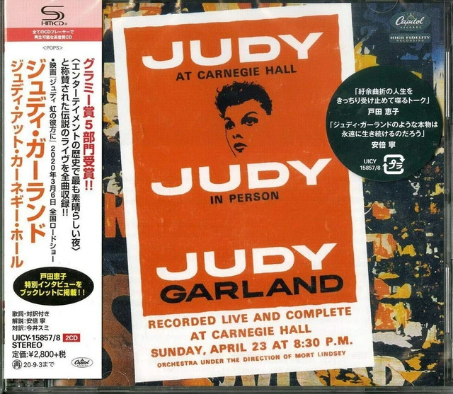 JUDY GARLAND - Judy au Carnegie Hall [SHM-CD] EUR 61,14 - PicClick FR