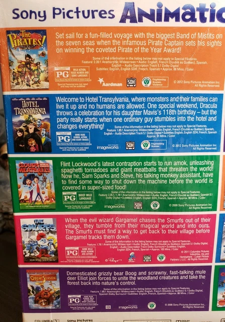 SONY ANIMATION COLLECTION (10-DVD Movie + Lunchbox) *See Photos For ...