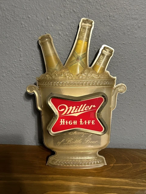 VINTAGE 1960S70S MILLER High Life Beer Bucket On Tap Lighted Sign ...