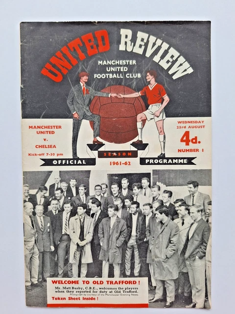 MANCHESTER UNITED V Real Madrid - Season 1961-62 Football Programme £5. ...