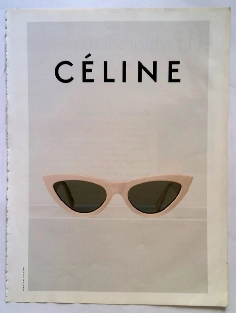 2018 MAGAZINE ADVERTISEMENT Print Clip Page Women CELINE Sunglasses ...