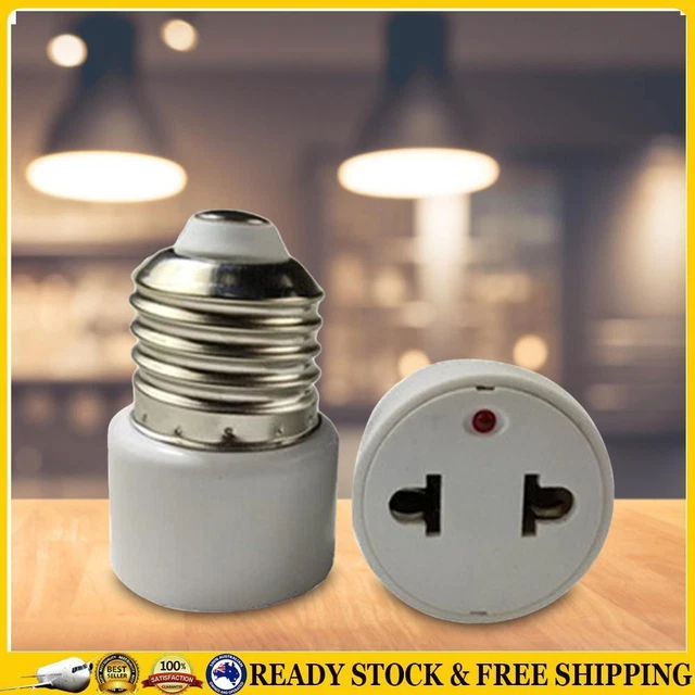 E26/E27 PLUG CONNECTOR Prong Light Socket Outlet for Porch Garage (A ...