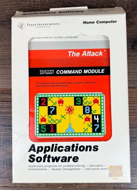 TEXAS INSTRUMENTS TI 99/4a The Attack Game Computer Module Complete $12 ...