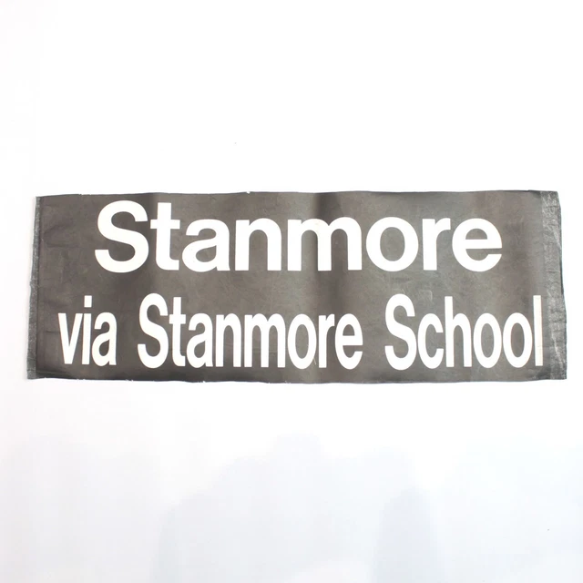 STANMORE VIA STANMORE School bus blind destination vintage printed ...