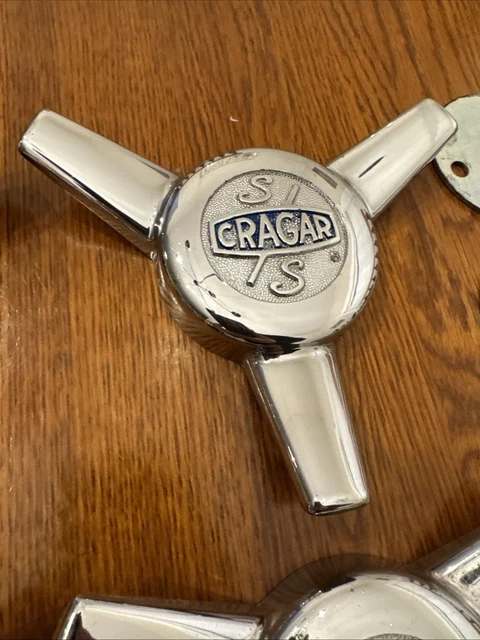 CRAGAR SS CHROME Wheel Spinner Center Caps Vintage Set of 4 * LQQK ...