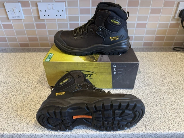 GRISPORT CONTRACTOR SAFETY Boots Brown Leather Steel Toe Cap UK 8 EU 42 ...