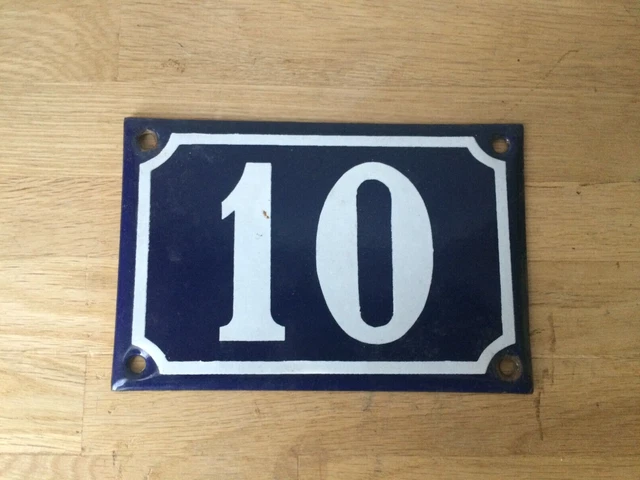 ANCIENNE PLAQUE ÉMAILLÉE de rue n° 10 EUR 15,00 - PicClick FR