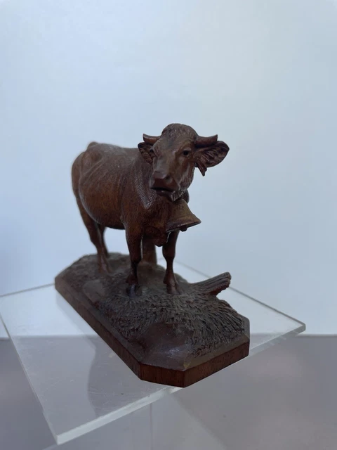 VACHE SCULPTÉE FORÊT Noire Johann Huggler EUR 200,00 - PicClick FR
