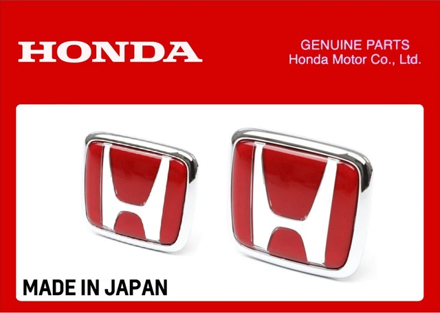 ÉMBLÈME BADGE H Rouge Avant Et Arrière D'origine HONDA X2 CIVIC TYPE R ...