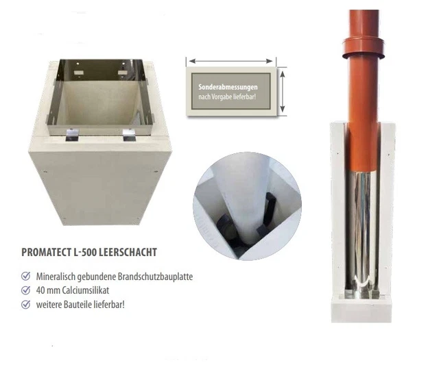 4,8 M F90 Leerschacht Leichtbau Schornstein Versorgungsschacht ...
