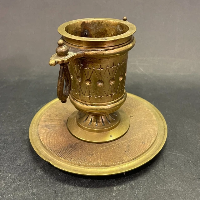 PYROGÈNE AVEC PORTE-ALLUMETTES et frottoir en bronze EUR 60,00 ...