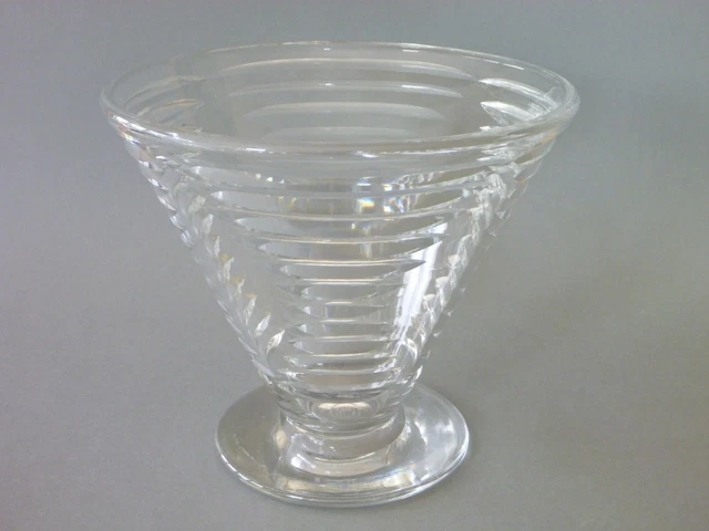 MODERNIST THOMAS WEBB Crystal Vase - Frank Bridgens for Rembrandt Guild ...