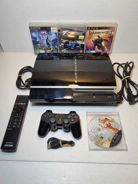 PLAYSTATION 3 PS3 Fat Console 80GB CECHK02 BUNDLE 4 Games Controller TESTED 120.00 PicClick AU