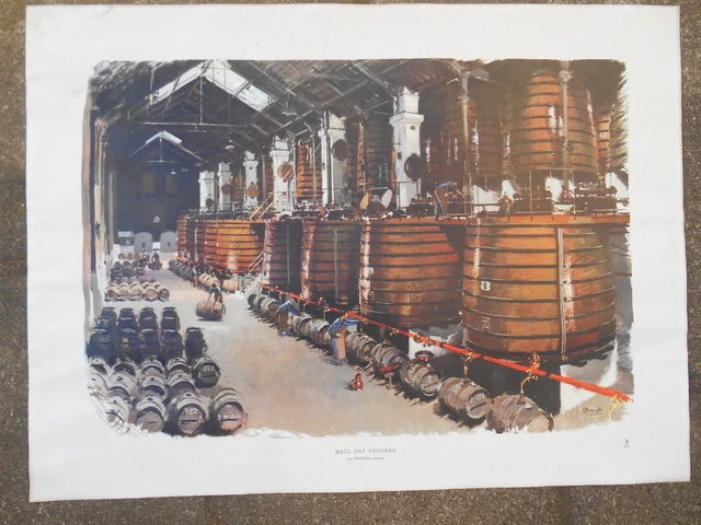 AFFICHE PUBLICITAIRE ANCIENNE albert brenet cognac martell hall des ...
