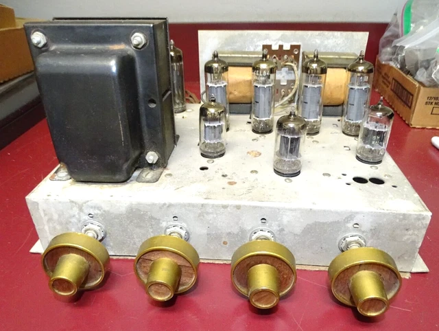 TUBE STEREO AUDIO Amplifier, 6BQ5/EL84 Quad Output, from a Console? £ ...