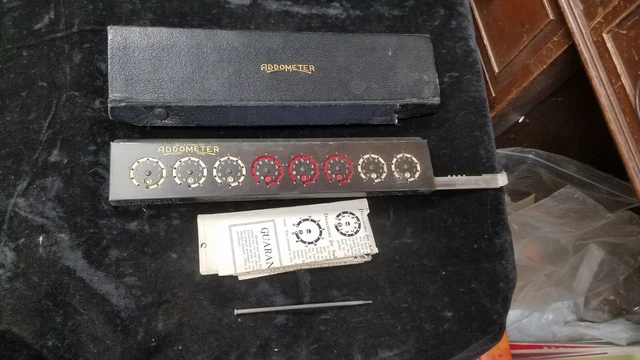 VINTAGE ADDOMETER BY Reliable Typewriter and Adding Machine Co. w/ Case ...