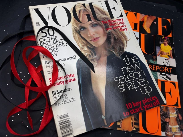 VOGUE MAGAZINE 1996 February & Catwalk Report supp FREE GIFT WRAP fast ...