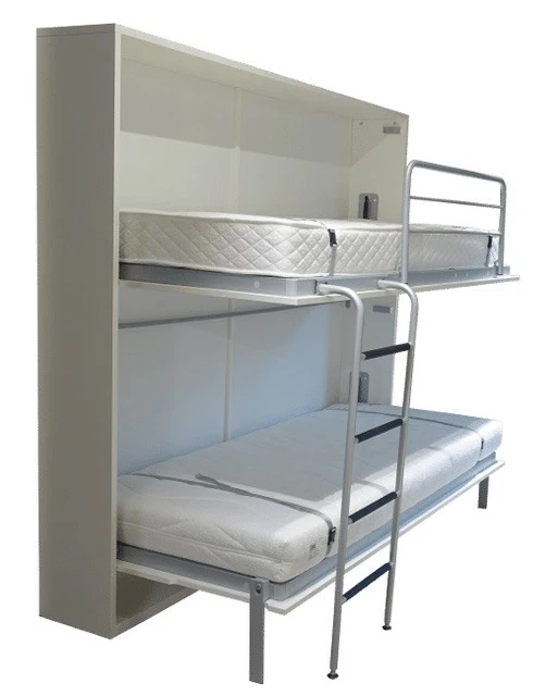 MURPHY FOLDING TWO Singles Bed Bunk Horizontal, 219x206x39cm £618.68 ...