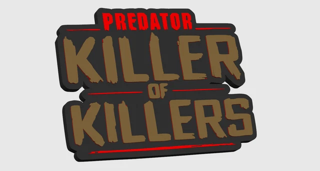 PREDATOR KILLER OF Killers - 3D Printed movie logo Sign/Plaque £8.64 ...