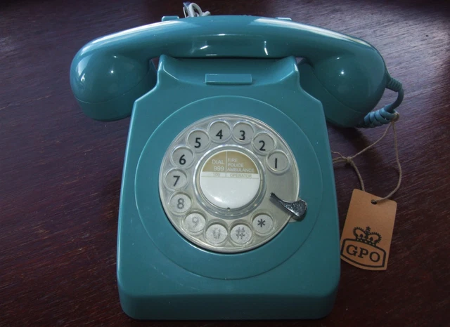 A RETRO STYLE GPO Circular Dial Telephone ...Turquoise £16.15 - PicClick UK