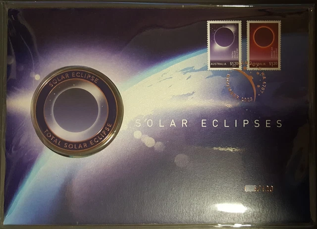 AUSTRALIA IMPRESSIONS 2023 PNC Medallion Cover Total Eclipse Solar Eclipses $138.50 - PicClick AU