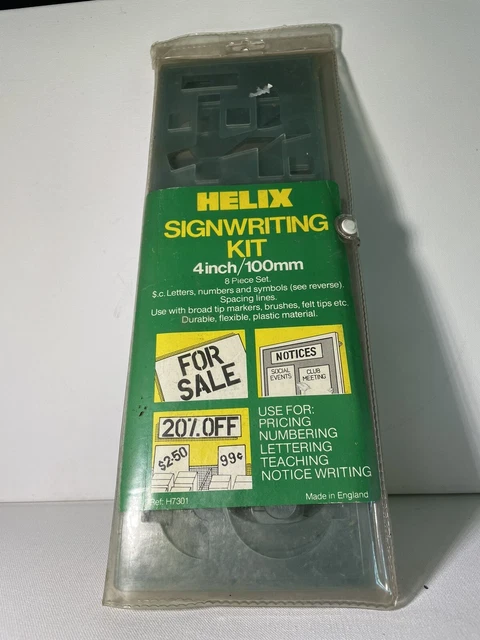 VTG HELIX 4” Alphabet Letters Numbers Poster Sign Writing Kit School ...