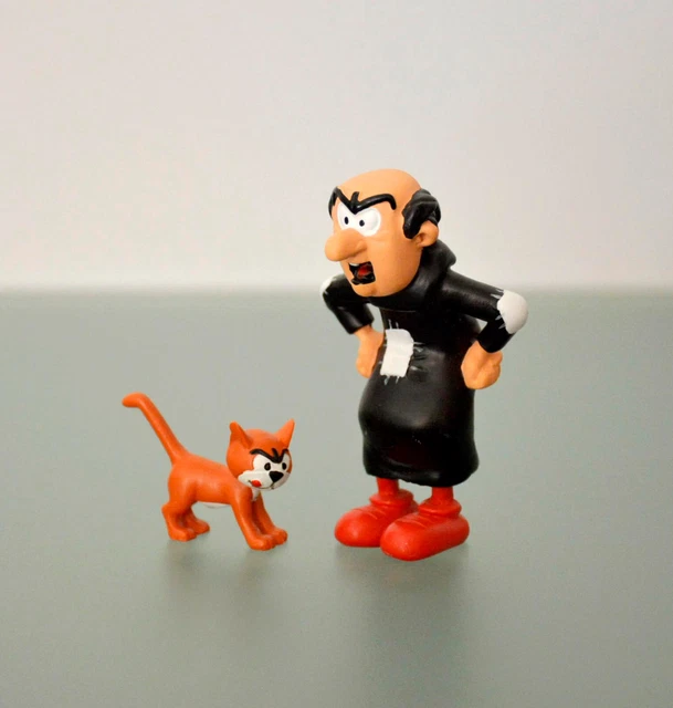 RARE GARGAMEL & Azrael / le village des Schtroumpfs / Hachette Peyo no ...