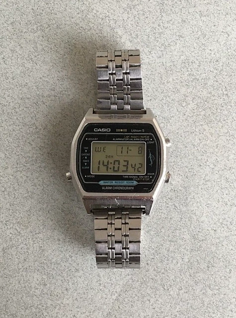 1980 CASIO H101 Lithium 5 Marlin Wr 100M Watch Vintage Digital Japan £ ...